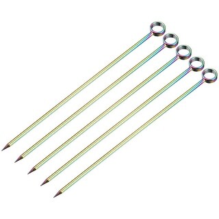 Metal Cocktail Picks 5Pcs, Reusable Cocktail Toothpick Circle Shape ...