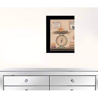 HomeRoots Set Of Three Wash Room Black Frame Bathroom Wall Art with ...