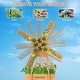 Decorative Wooden Planter with Windmill, Country Style Plant Display ...