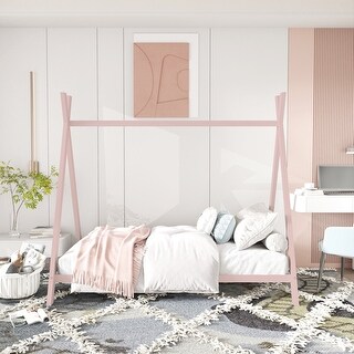 Modern Twin Size Tent Bed Frame with Slat - Bed Bath & Beyond - 36406973