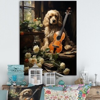 Designart "Cocker Spaniel Serenade " Dog Wall Art - Bed Bath & Beyond ...
