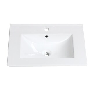 Eridanus 40" Elongated White Bathroom Vanity Trough Sink - On Sale ...