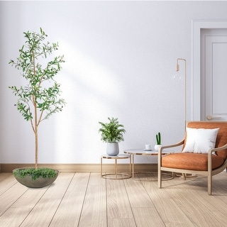 Sunnydaze Realistic Faux Olive Tree with Planter Pot - Bed Bath ...