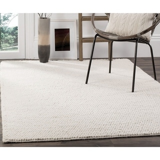 9x12 Feet Ivory Cream Chunky Beads Hand-Woven Handmade Wool Natural ...