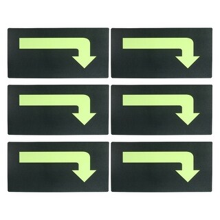 Glowing Turn Right Sign Sticker, 6 Pack Directional Adhesive Decal ...