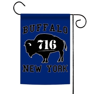 Blue and Black Buffalo 716 Outdoor Garden Flag 18" x 12.5" - Bed Bath ...