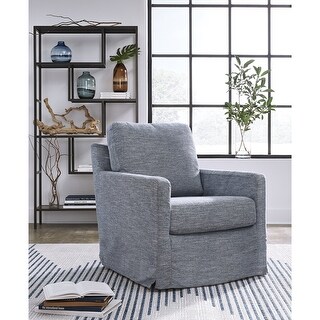 Signature Design by Ashley Nenana Next-Gen Nuvella Denim Swivel Glider ...