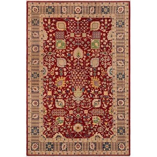 Classic Ziegler Adela Red Blue Hand-knotted Wool Rug - 9 ft. 4 in. x 12 ...