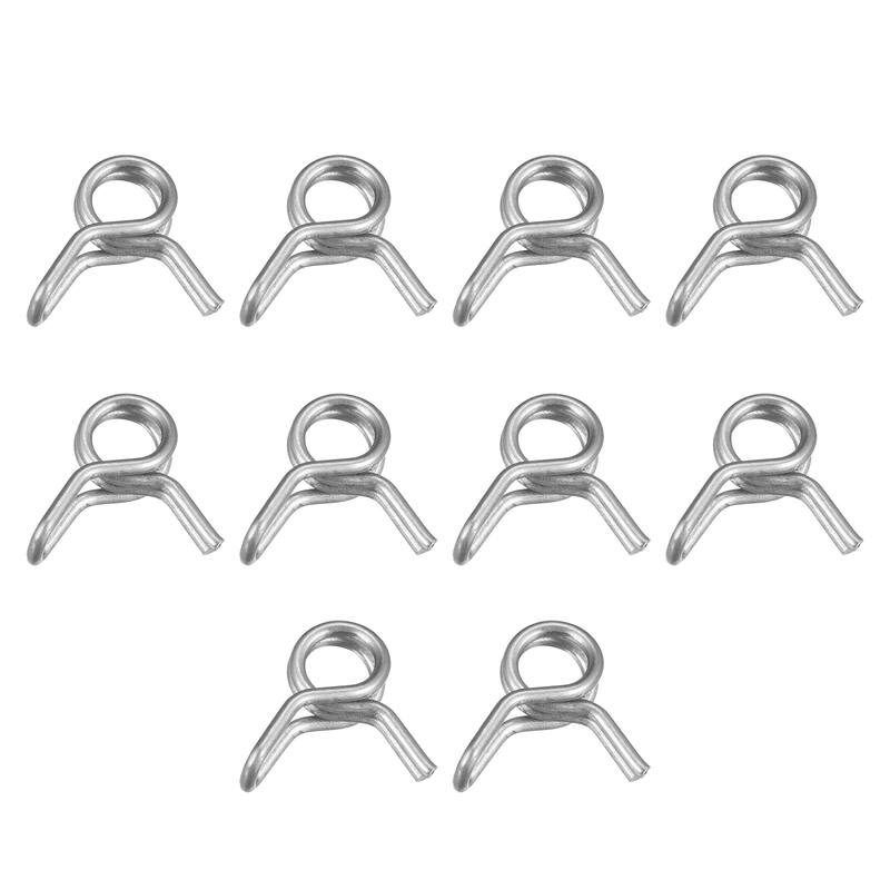 Double Wire Spring Hose Clamp, 50pcs 304 Stainless Steel 3.5mm Spring ...