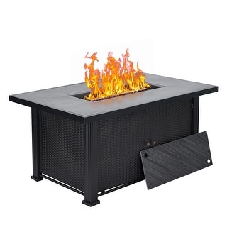 Outdoor Propane Fire Pit 52inch - 52*31*25inch_Black - Bed Bath ...