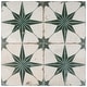 Merola Tile Kings Star Luxe Sage 17-5/8" x 17-5/8" Ceramic Floor and ...