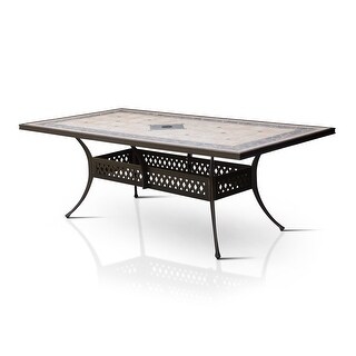 Furniture of America Zika Modern Black 86-inch Metal Dining Table with ...