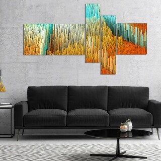 Designart "Macro Render Structure Yellow Orange" Canvas Art Print - Bed ...