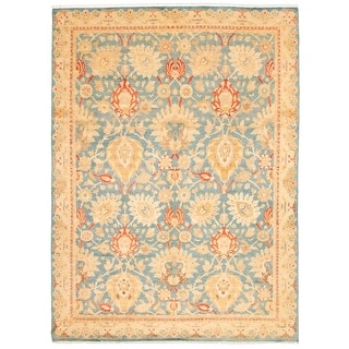 ECARPETGALLERY Hand-knotted Pak Finest Light Blue Wool Rug - 8'11 x 12 ...