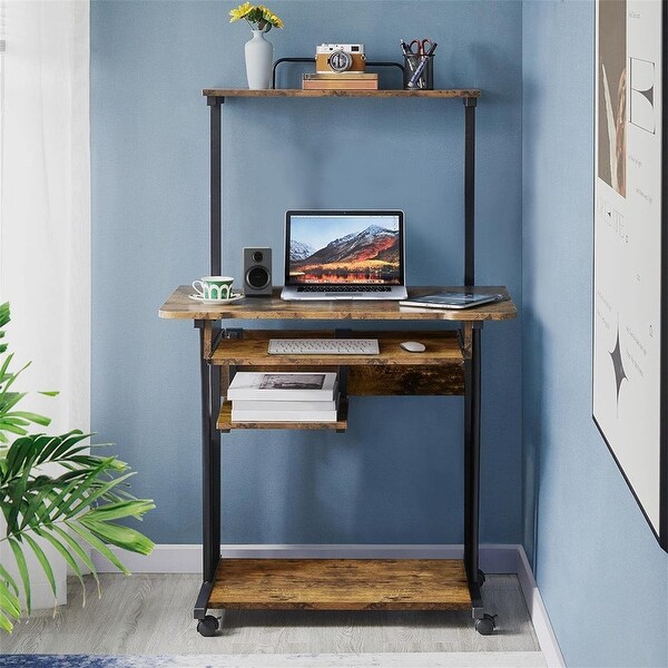 Three tier computer desk store