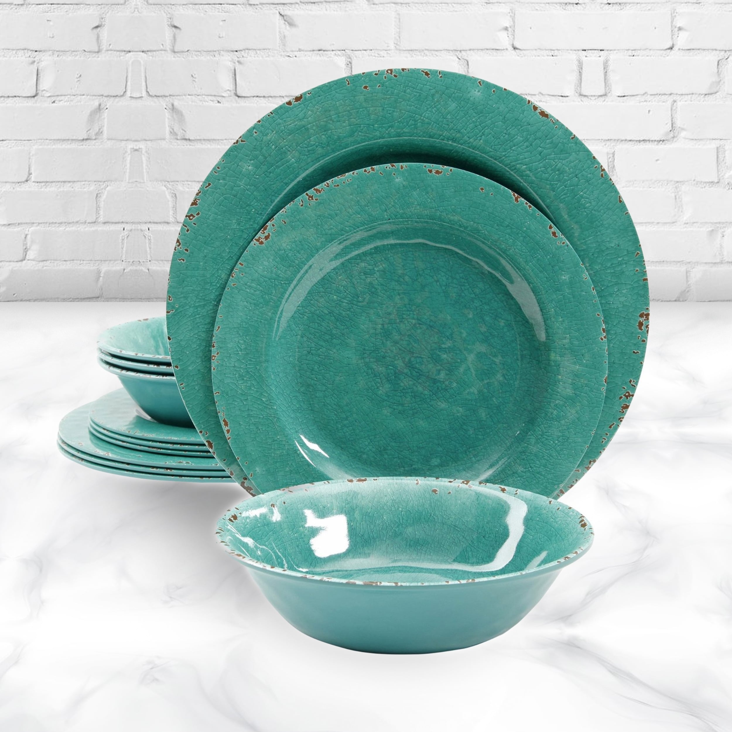 turquoise tableware