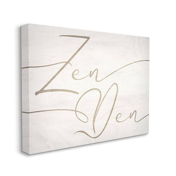 Stupell Relaxing Zen Den Sign Minimal Charming Typography Canvas Wall ...