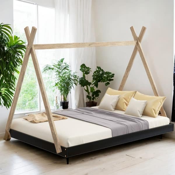 Full Size Tent Floor Bed with Structure 78.20L 55.70W 57.70H - Bed Bath ...