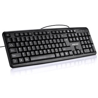 AGPtek USB Wired Keyboard for Windows 10 / 8 / 7 / Vista / XP (Black ...