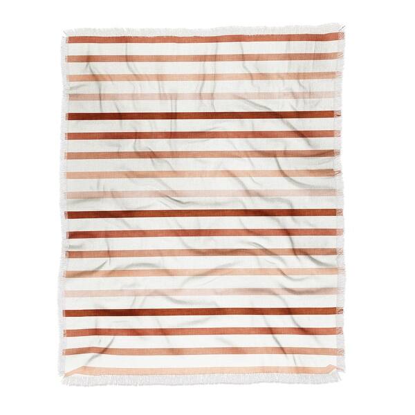 Little Arrow Design Co Terra Cotta Stripes Made To Order Throw Blanket - Bed Bath & Beyond ...