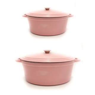 BergHOFF Neo 4pc Cast Iron Cookware Set, 5qt. & 8qt., Pink - Bed Bath ...