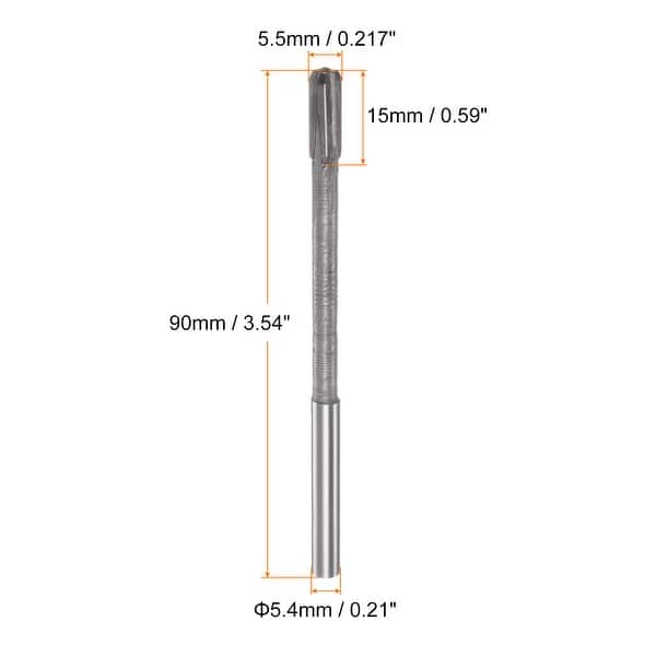 5.5mm H7 Tungsten Carbide Tip Straight Flutes Lathe Machine Chucking ...