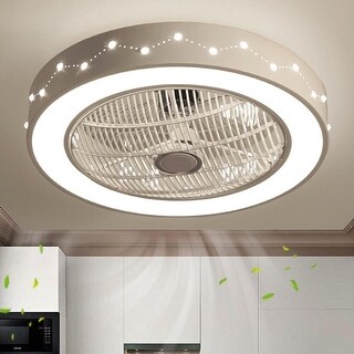 Crystal LED Chandelier Invisible Ceiling Light Lamp w/ Remote Control ...