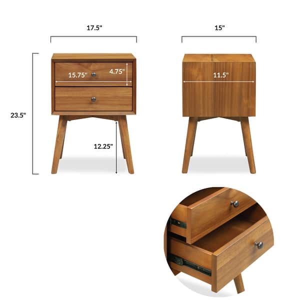 EdgeMod Dorsey Acacia Wood Nightstand - On Sale - Bed Bath & Beyond ...