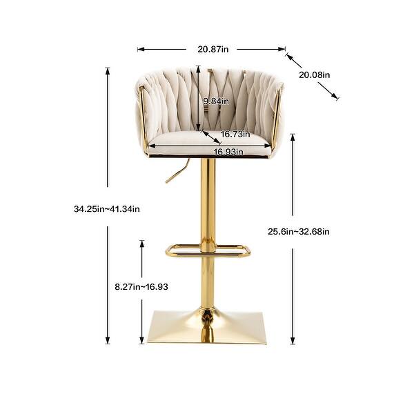 Kitchen Island Ivory Barstools Set of 2 Swivel Counter Height Bar ...