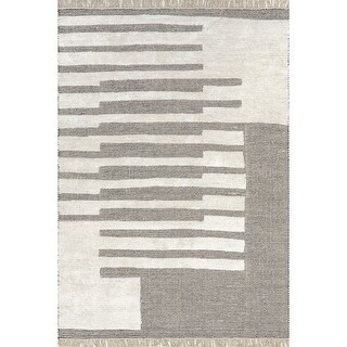 Hyperion Tasseled Cotton and Wool Area Rug - Bed Bath & Beyond - 40242242