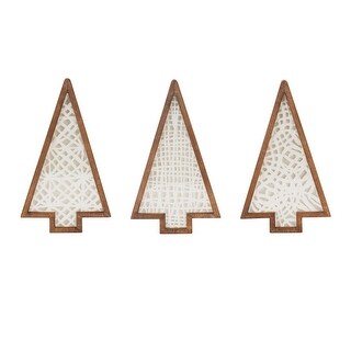 Wooden Christmas Tree Wall Signs - 17" - Set of 3 - Bed Bath & Beyond ...