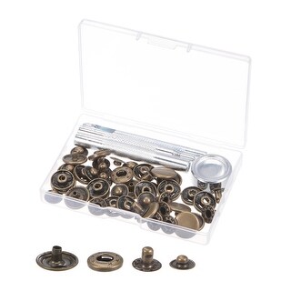 12 Sets Snap Fasteners Kit Copper with 4 Setter Tools for Clothing ...