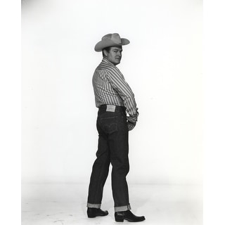 Bob Hope Posed Facing Backwards wearing Long Sleeves and Cowboy Hat ...