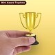 100Pcs Mini Gold Trophies Award Cups Plastic 3.3Inch Small Sports ...