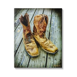 Stupell Old Work Boots Photography Canvas Wall Art Design by Pat ...