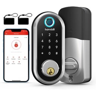 Smart Lock,hornbill Fingerprint Electronic Deadbolt Door Lock with ...