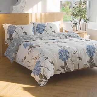 3pc Full Bedding Set Duvet Cover Set Daisy Beige - Bed Bath & Beyond ...