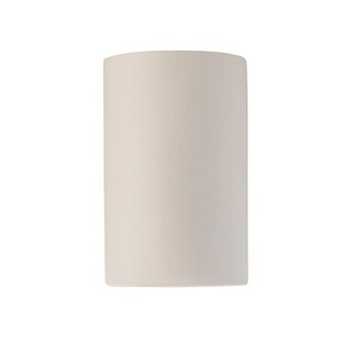Justice Design Group Ambiance Large Cylinder Matte White Closed Top ...