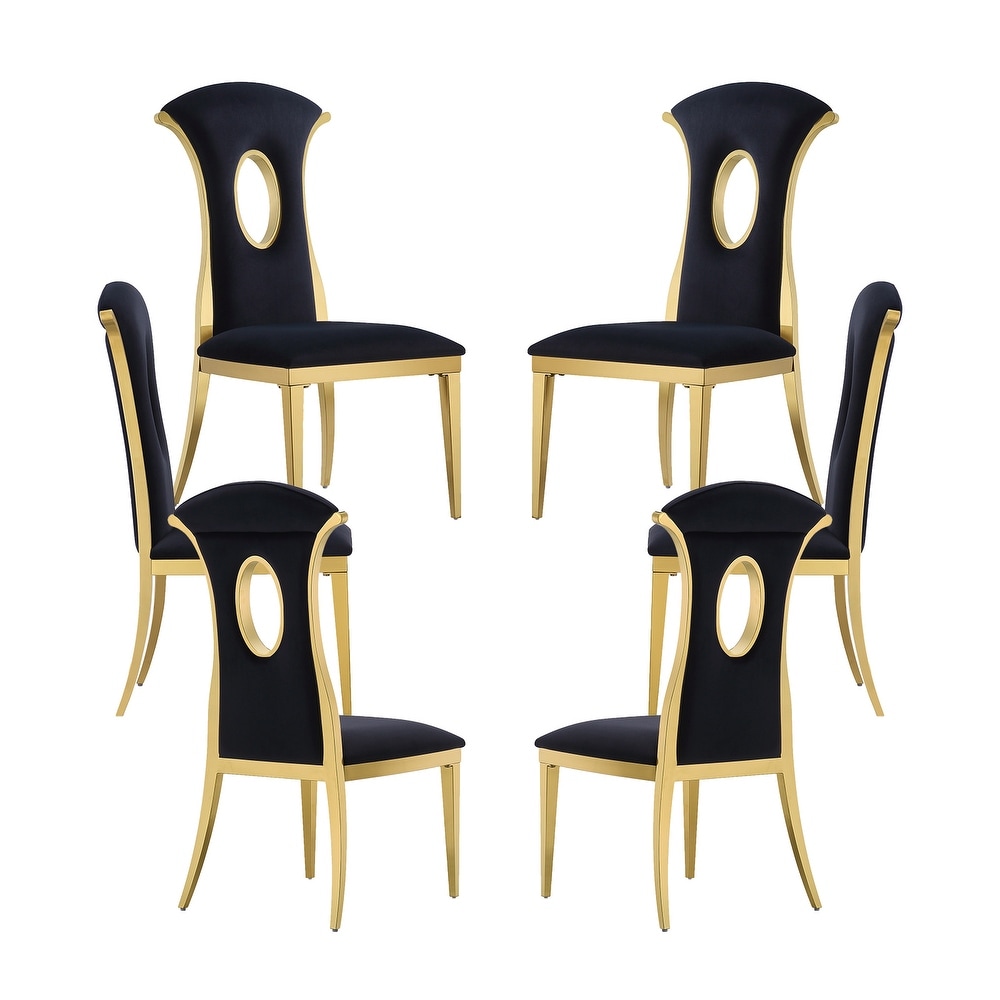 Black Set of 6, Velvet Dining Chairs - Bed Bath & Beyond