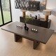 Furniture of America Liora Modern Dark Walnut 108-inch Solid Wood ...