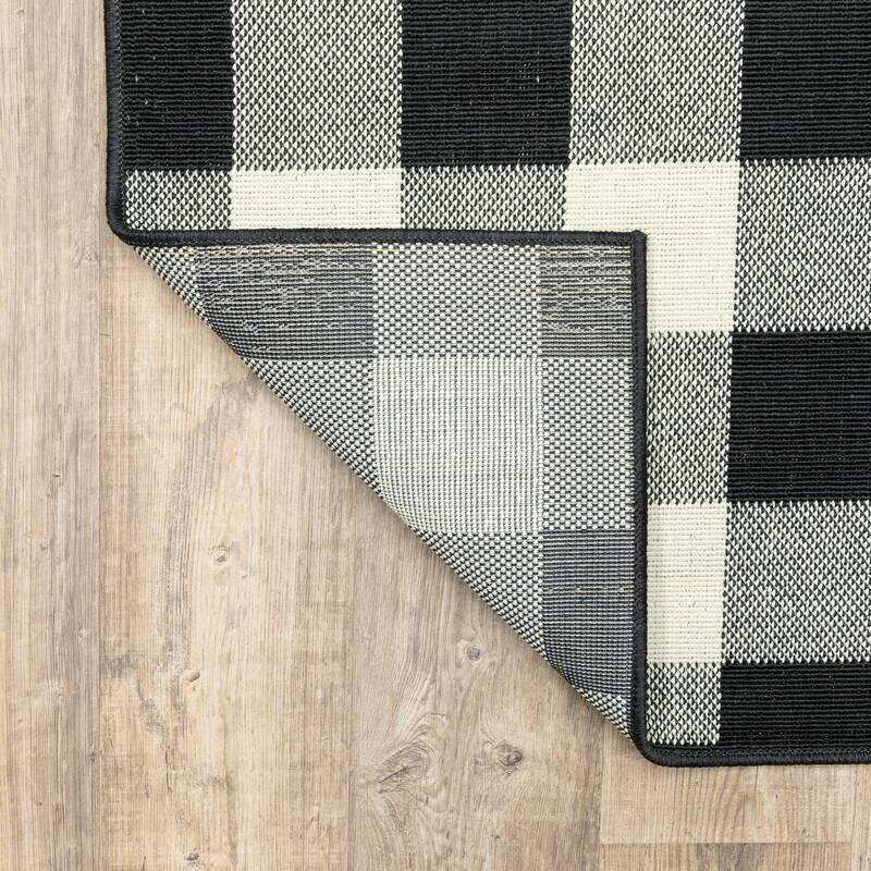 Style Haven Gingham Check Indoor/Outdoor Area Rug.. - On Sale ...