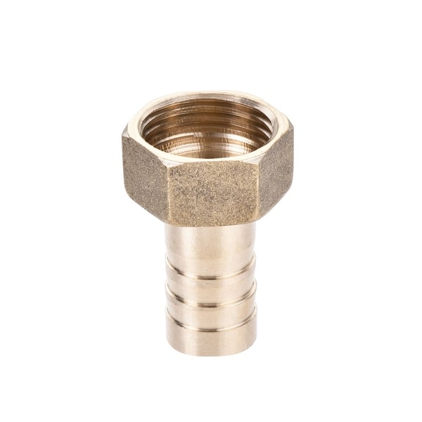 Brass Barb Hose Fitting 14mm Barbed x G1/2 Female Pipe w Hose Clamp ...