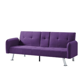 Purple Folding Recliner Bed Convertible Futon Loveseat Sleeper - Bed ...
