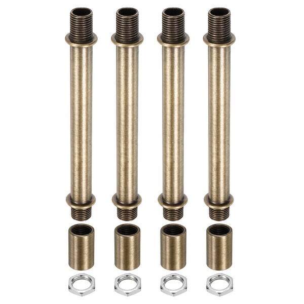 4set M10x1 Threaded Extension Rod Kit 100mm Coupling Nut Pipe Hex Nut ...
