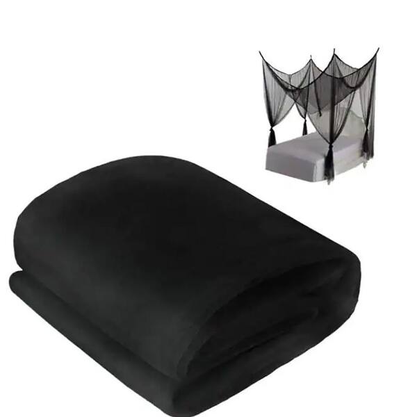 Black Mosquito Net DIY Fabric Insect Pest Barrier Netting Curtains - 60 ...