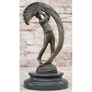 Male Figure Golf Celebration Trophy By Italian Artist Aldo Vitaleh ...