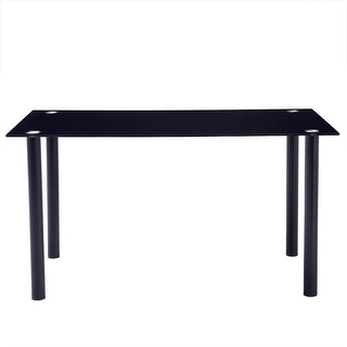 Simple Round Tube Table Leg Dining Table Black - Bed Bath & Beyond ...