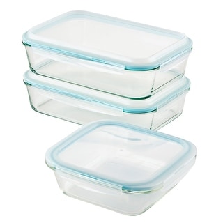 LocknLock Performance Glass Premium Glass Bakeware Set, 6-Piece, Clear ...