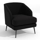 Grondin Mid-Century Modern Style Upholstered Accent Barrel Chair with ...