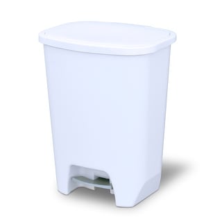 Glad White Step-on Plastic Trash Can - Bed Bath & Beyond - 39925218
